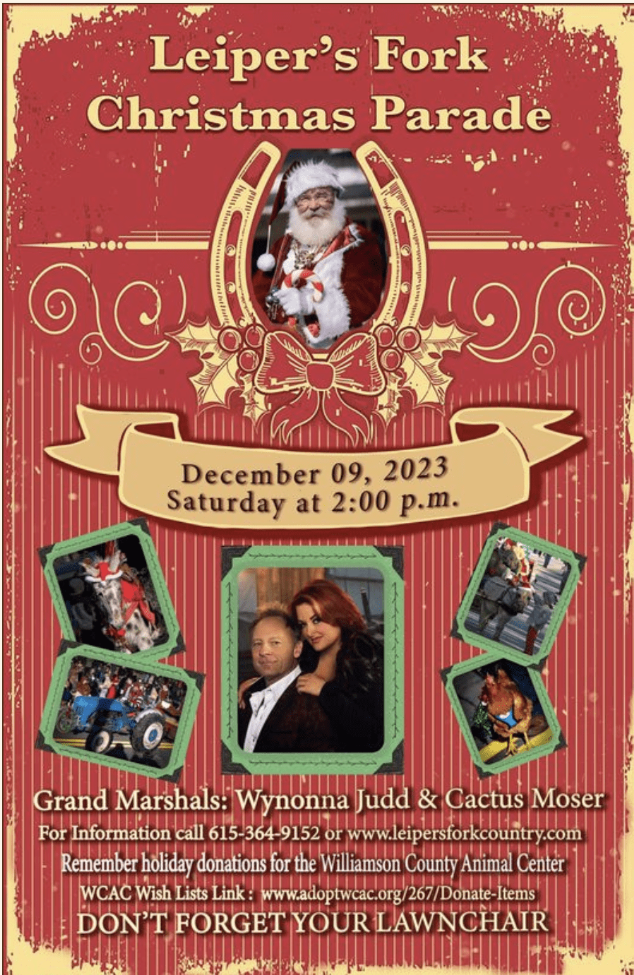 WYNONNA JUDD WILL LEAD LEIPER'S FORK PARADE