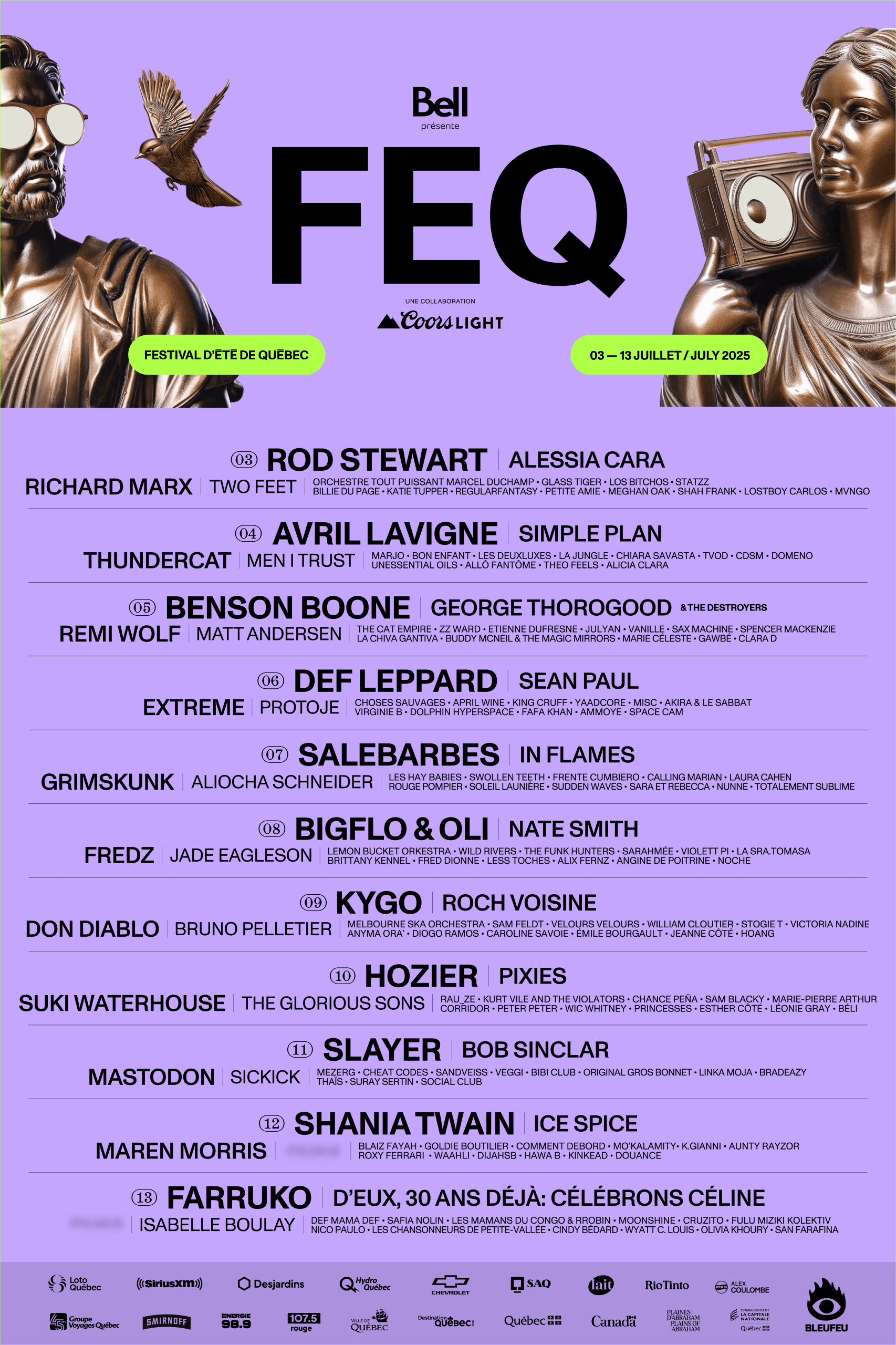 Festival d’été de Québec Releases Lineup for 2025