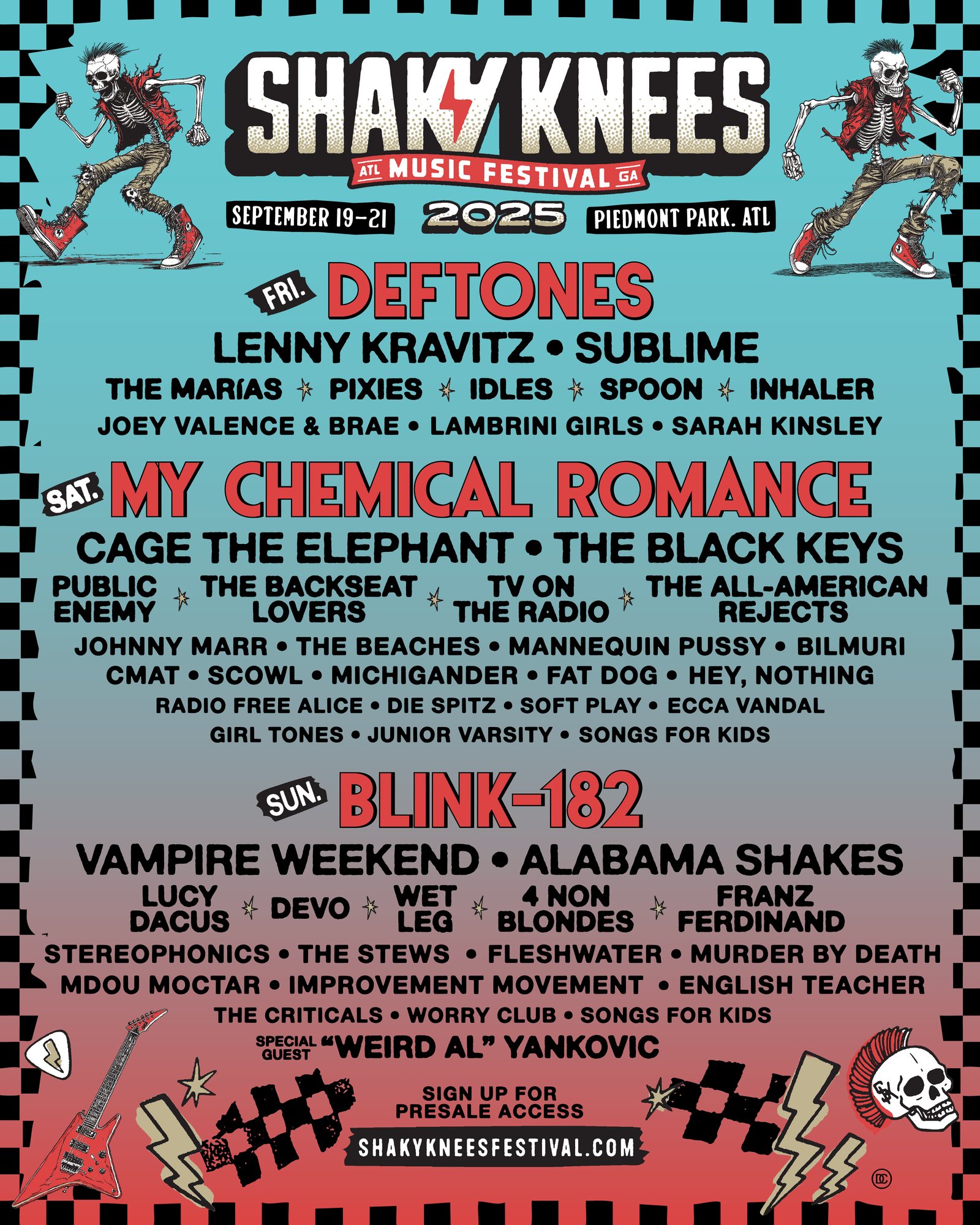 Shaky Knees 2025: MCR, Blink-182 + Deftones Headline